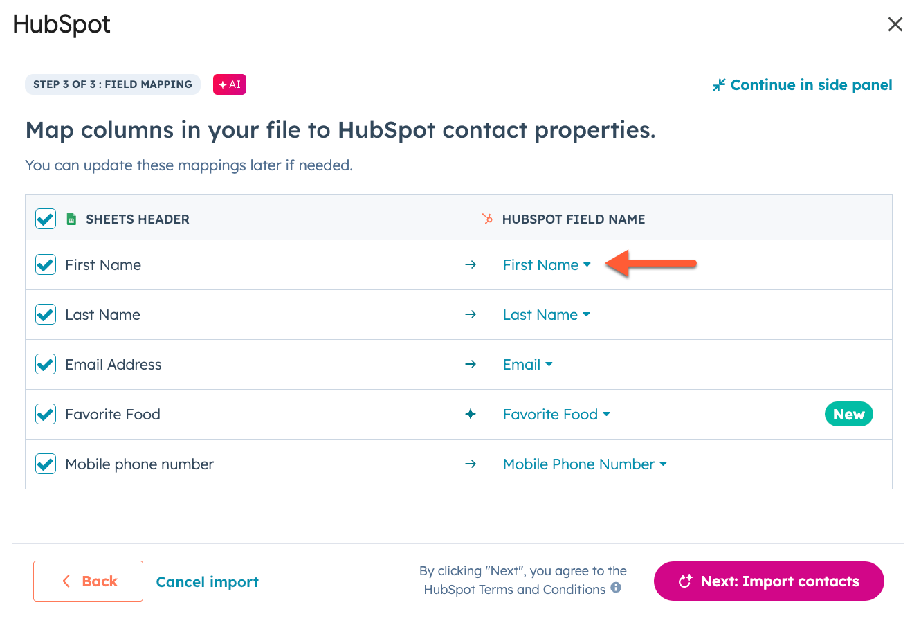 Configurar e usar o conector HubSpot para o Google Sheets